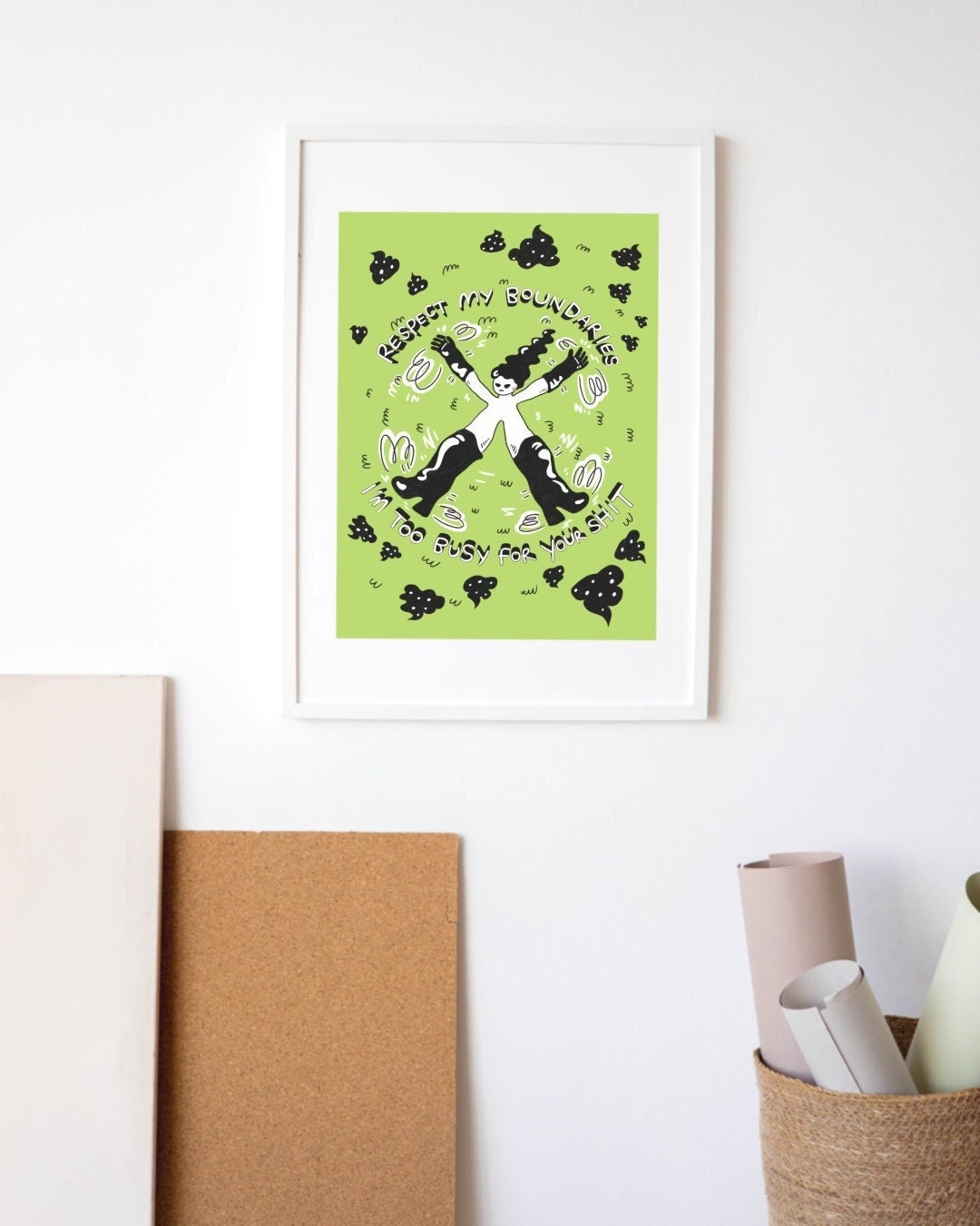 Respect My Boundaries Art Print, Funny Self Love Poster, Unframed - Etsy