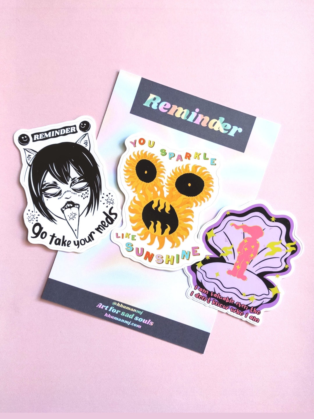 Self Love Reminder Sticker Pack, Mental Health Sticker Set, Go Take ...