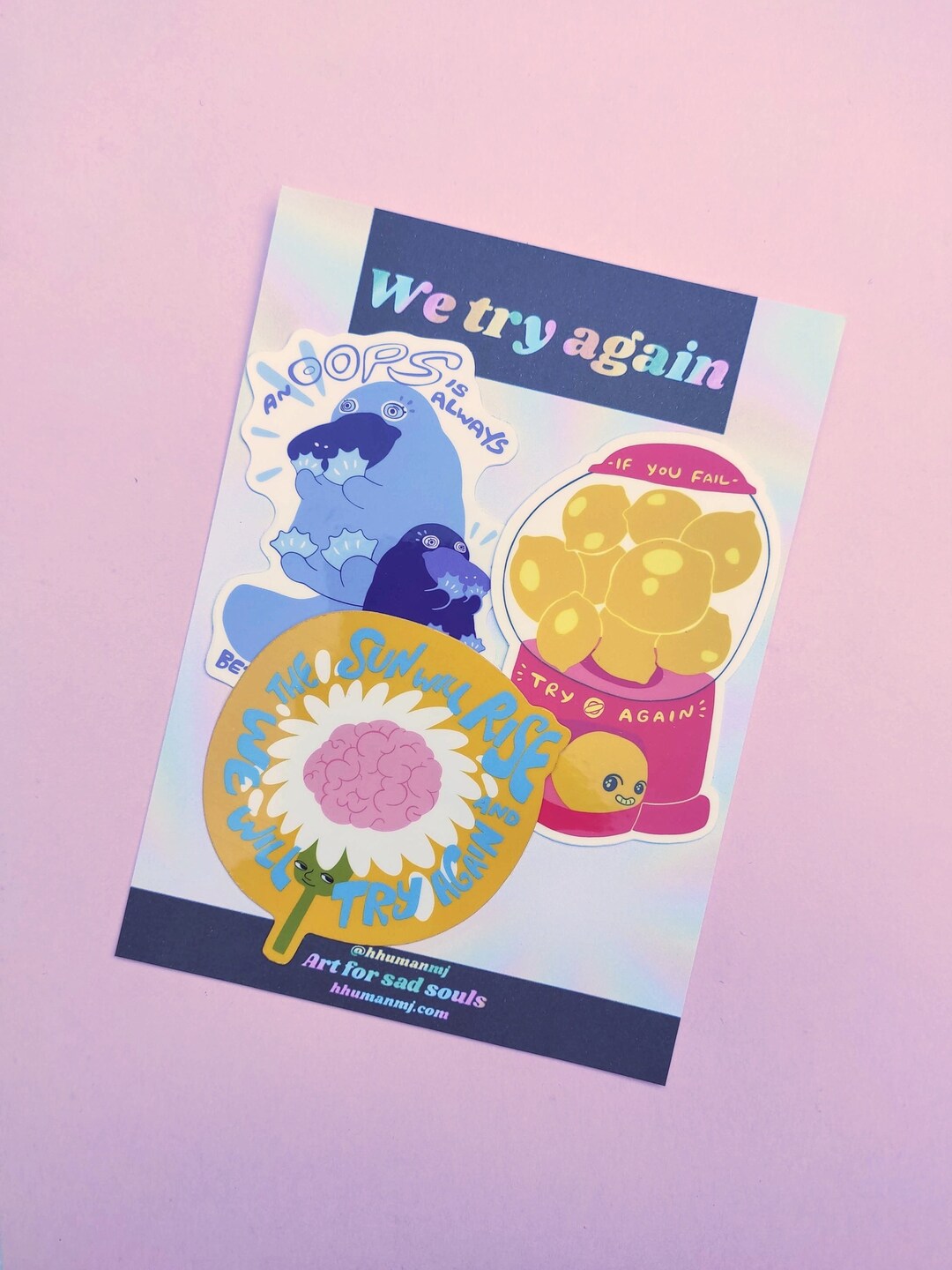 Motivational Cute Stickers, Positive Slogan Collection, 3 Vinyl ...