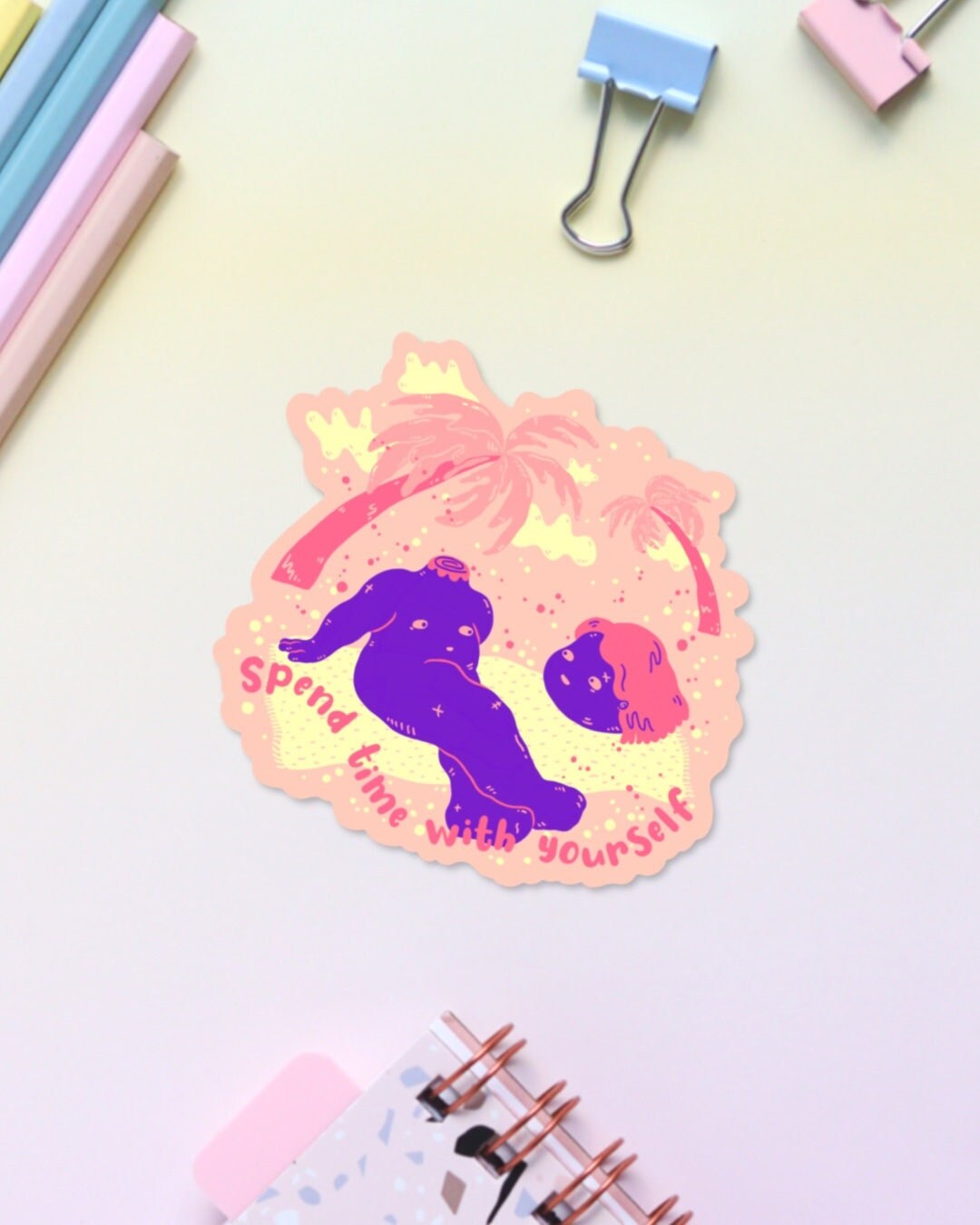 Spiritual Calming Self Care Sticker for Inner Peace, Meditation Self ...