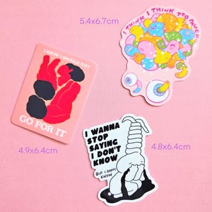Overthinker Sticker Set, Mental Health Vinyl Stickers - Etsy