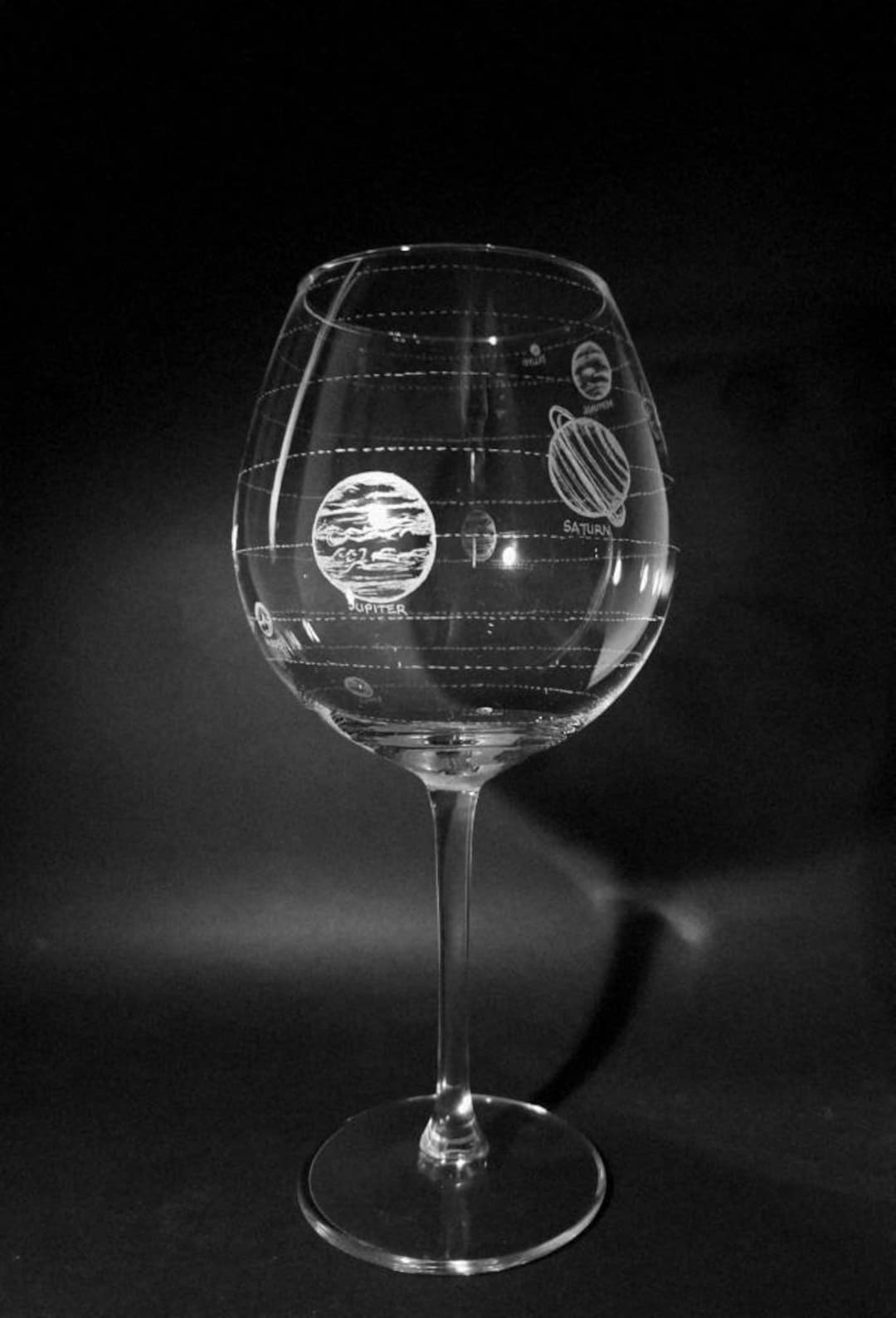 Astronomer's Wine Glass | Hand Engraved | Fully Personalized | Solar ...