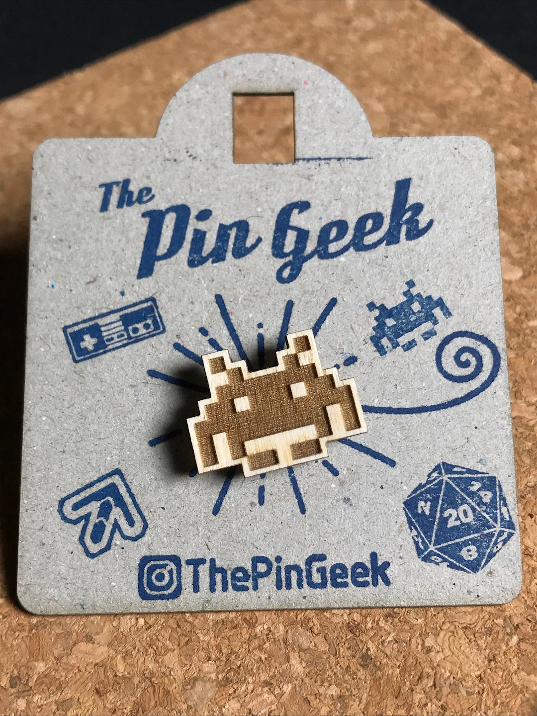 Space Invader Pin - Laser Cut / Wood Etched - Super Cute and Fun - Etsy