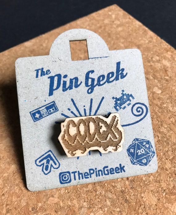 CODEX NFO File Graphic Lapel Pin Laser Cut / Wood Etched - Etsy India