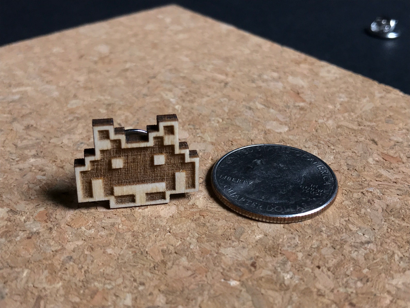Space Invader Pin - Laser Cut / Wood Etched - Super Cute and Fun - Etsy