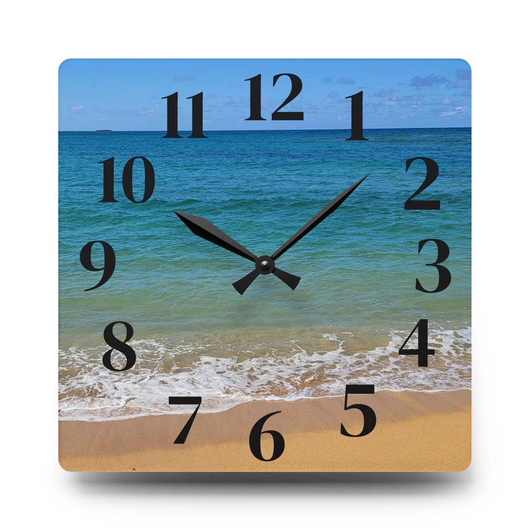 Beach - Wall Clock - Number Separators - Etsy