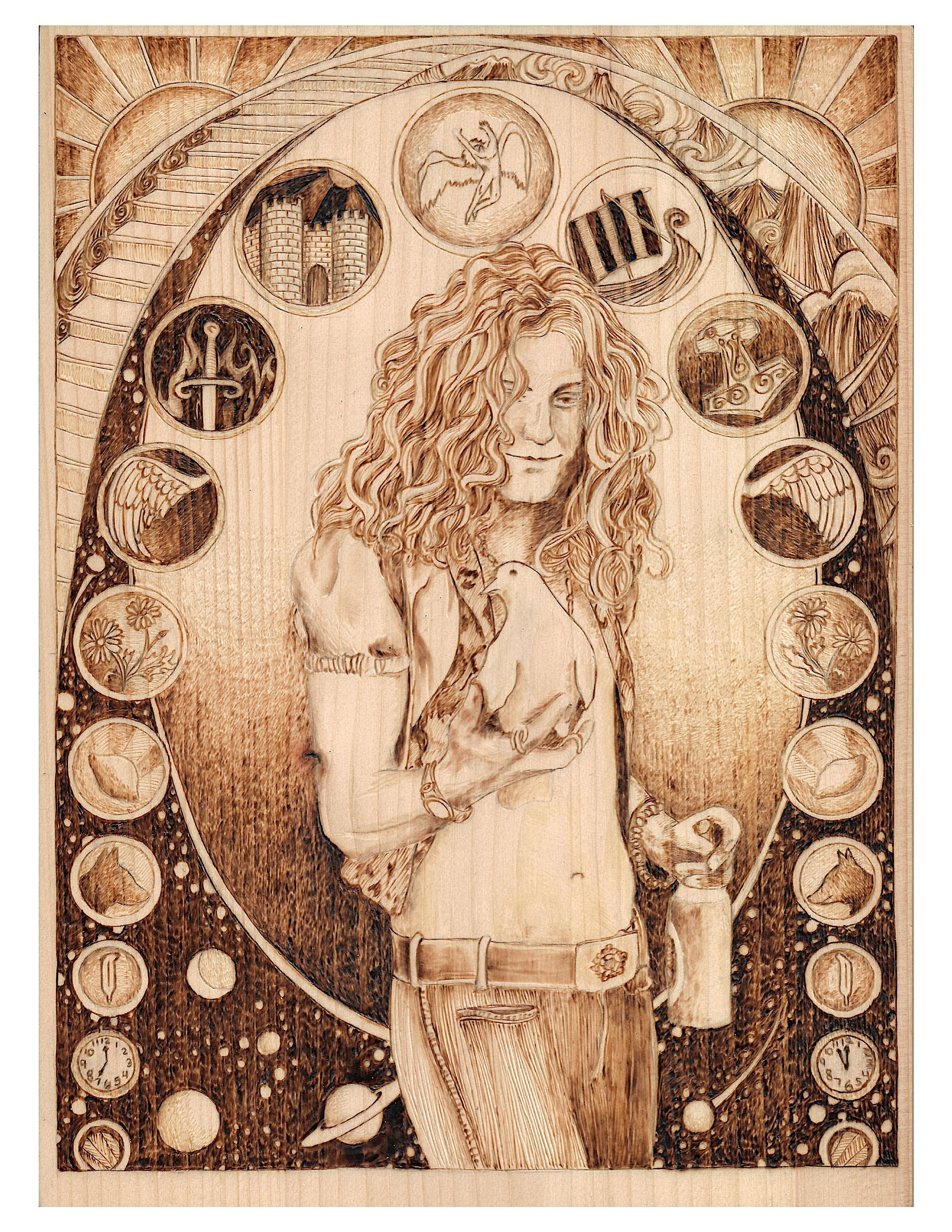 Robert Plant Pyrography Print - Etsy