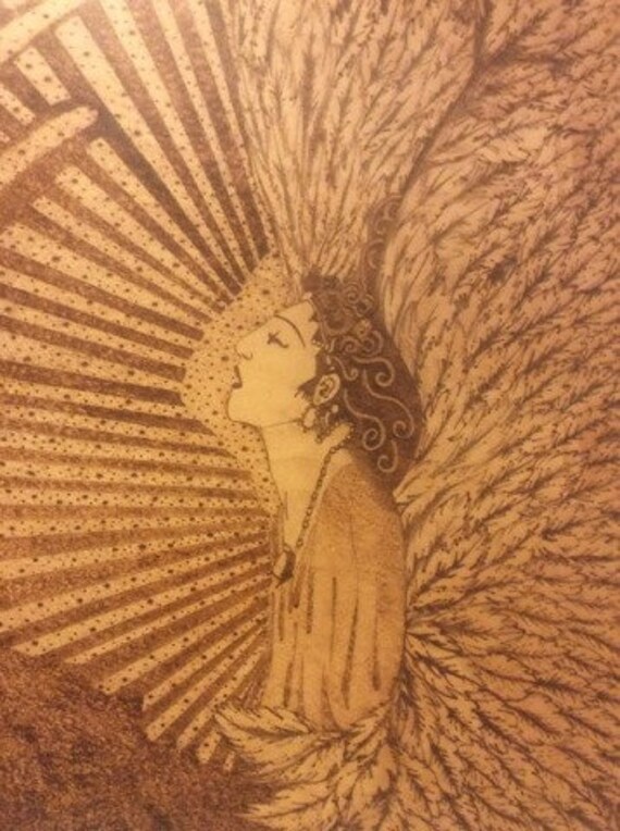 The Collide Pyrography Print | Etsy