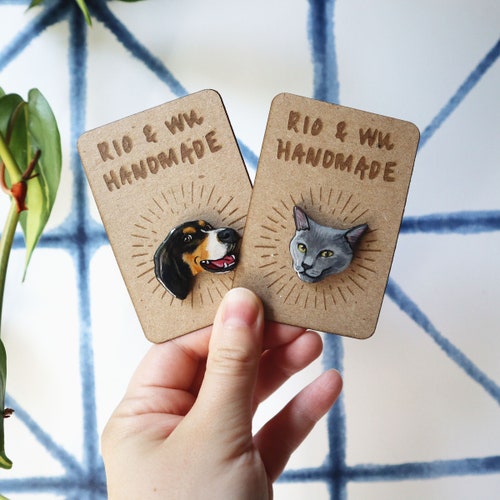 Custom Pet Pin Personalized Dog Acrylic Brooch Custom Cat - Etsy
