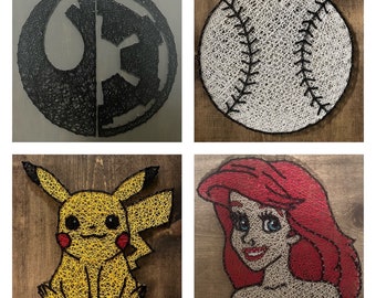 Custom Made to Order Pikachu Pokémon on Pokeball String Art - Etsy