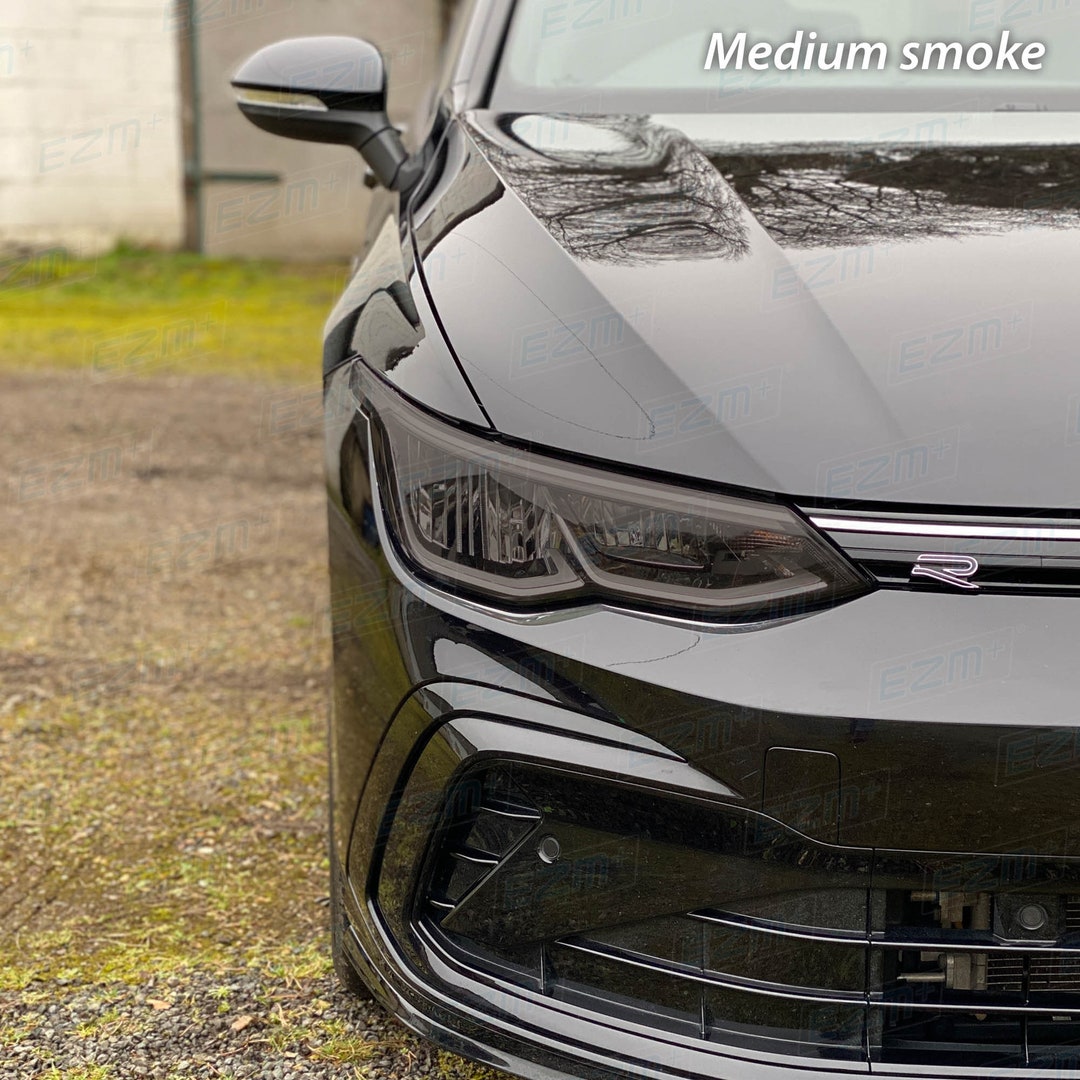EZM Air Release Headlight Tint Film X 2 Pieces for VW Golf MK8 Models ...