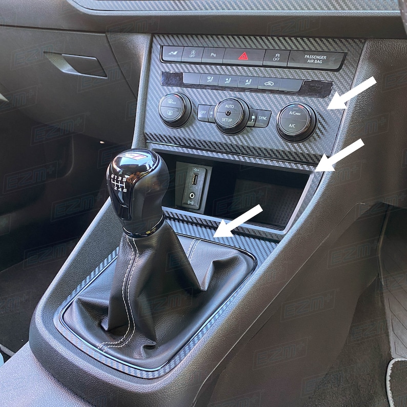 EZM Cockpit Trim Overlay Kit for Seat Leon MK3 Cupra - MANUAL - With No ...
