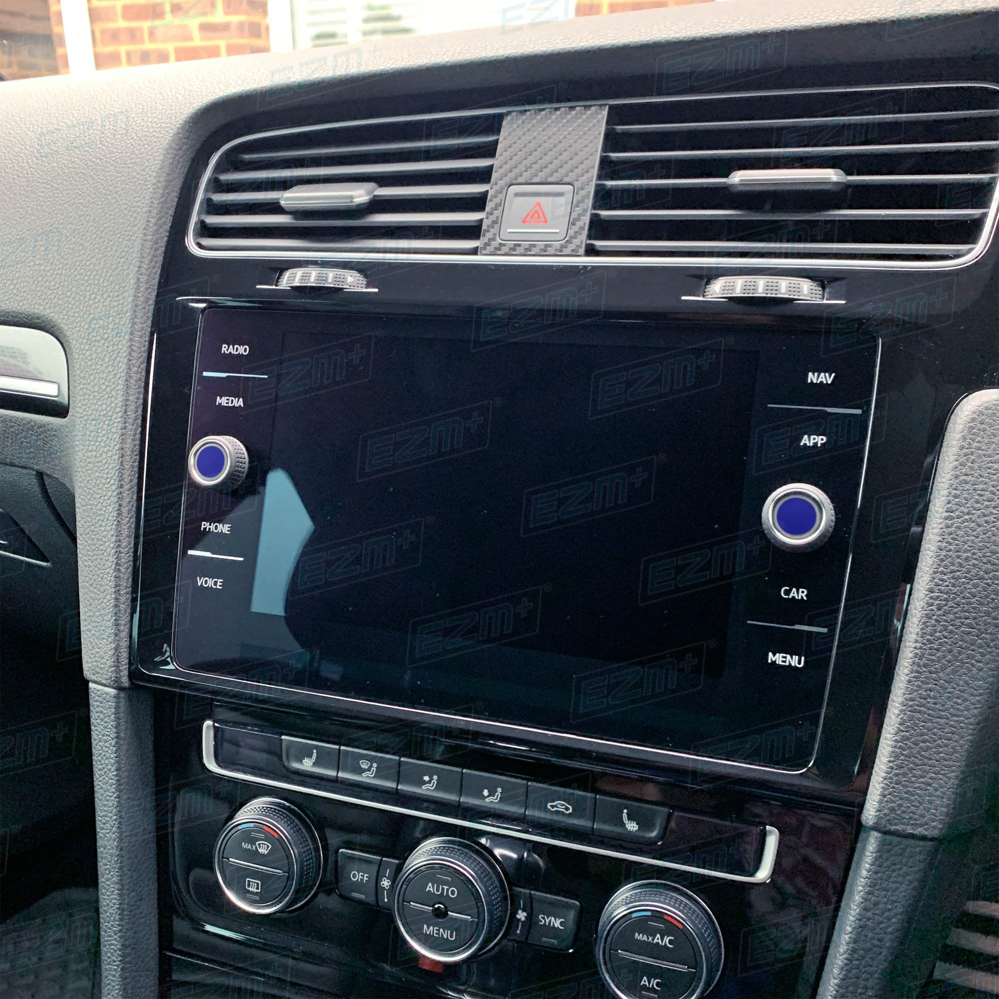 EZM Radio / Head Unit Knob Overlays X 2 for VW Golf MK7 / MK7.5 Models ...