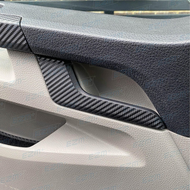 EZM Interior Door Latch Handle Cover Overlays X 2 for VW Transporter T6 ...