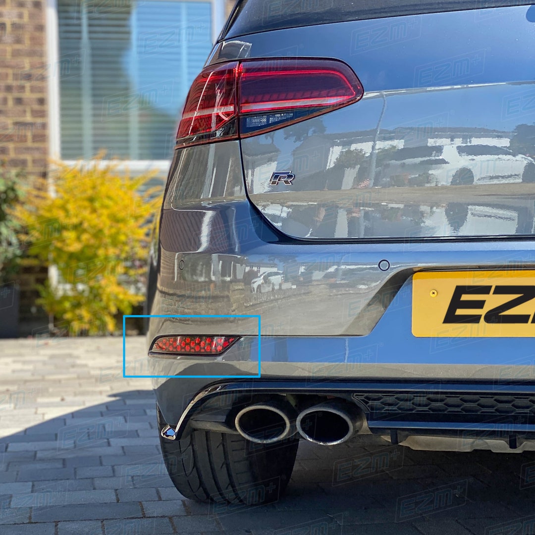 EZM Rear Bumper Reflector Decals X 2 for VW Golf MK7.5 Hatchback Models ...