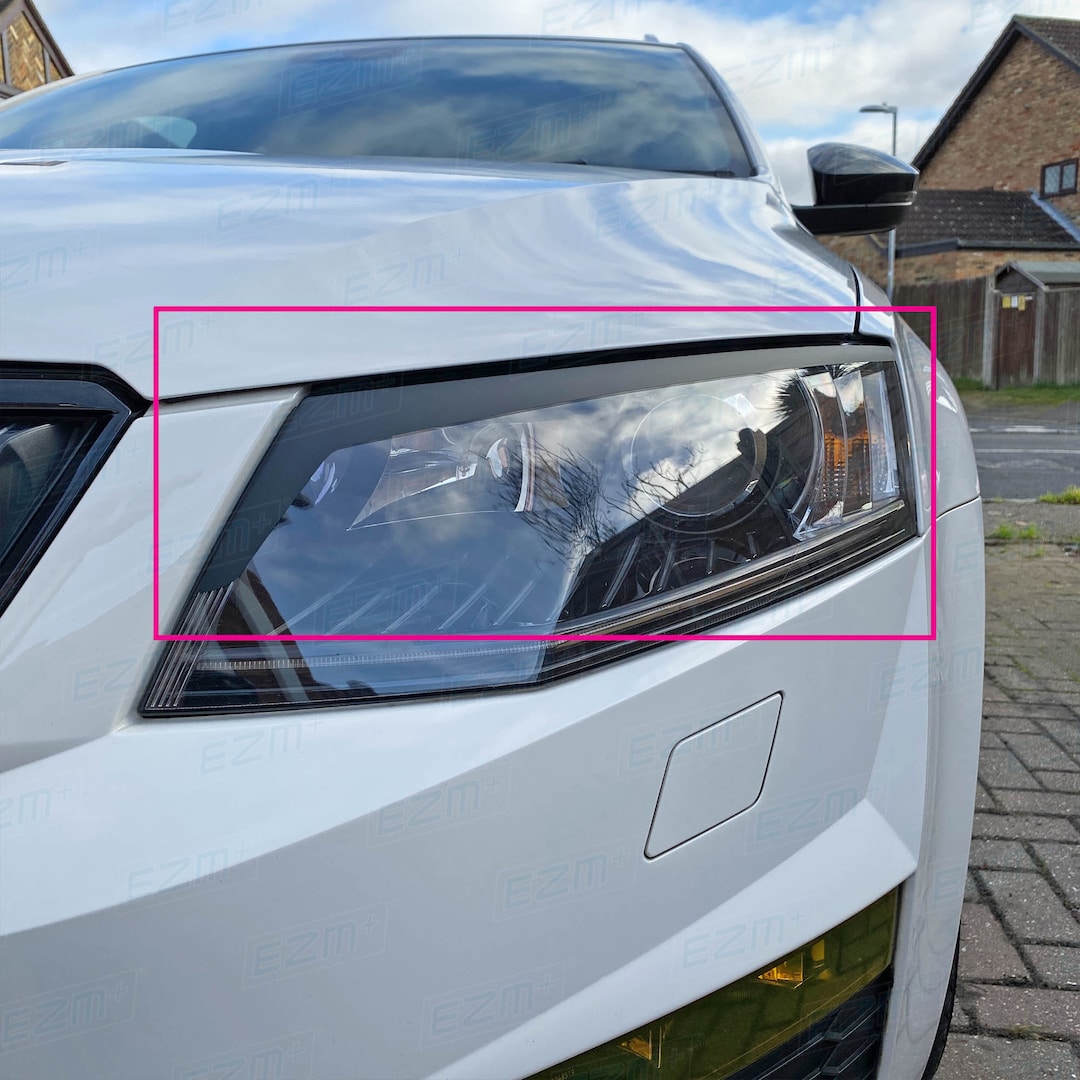 EZM Vinyl Headlight Brow Decals X 2 for for Skoda Octavia MK3 VRS ...