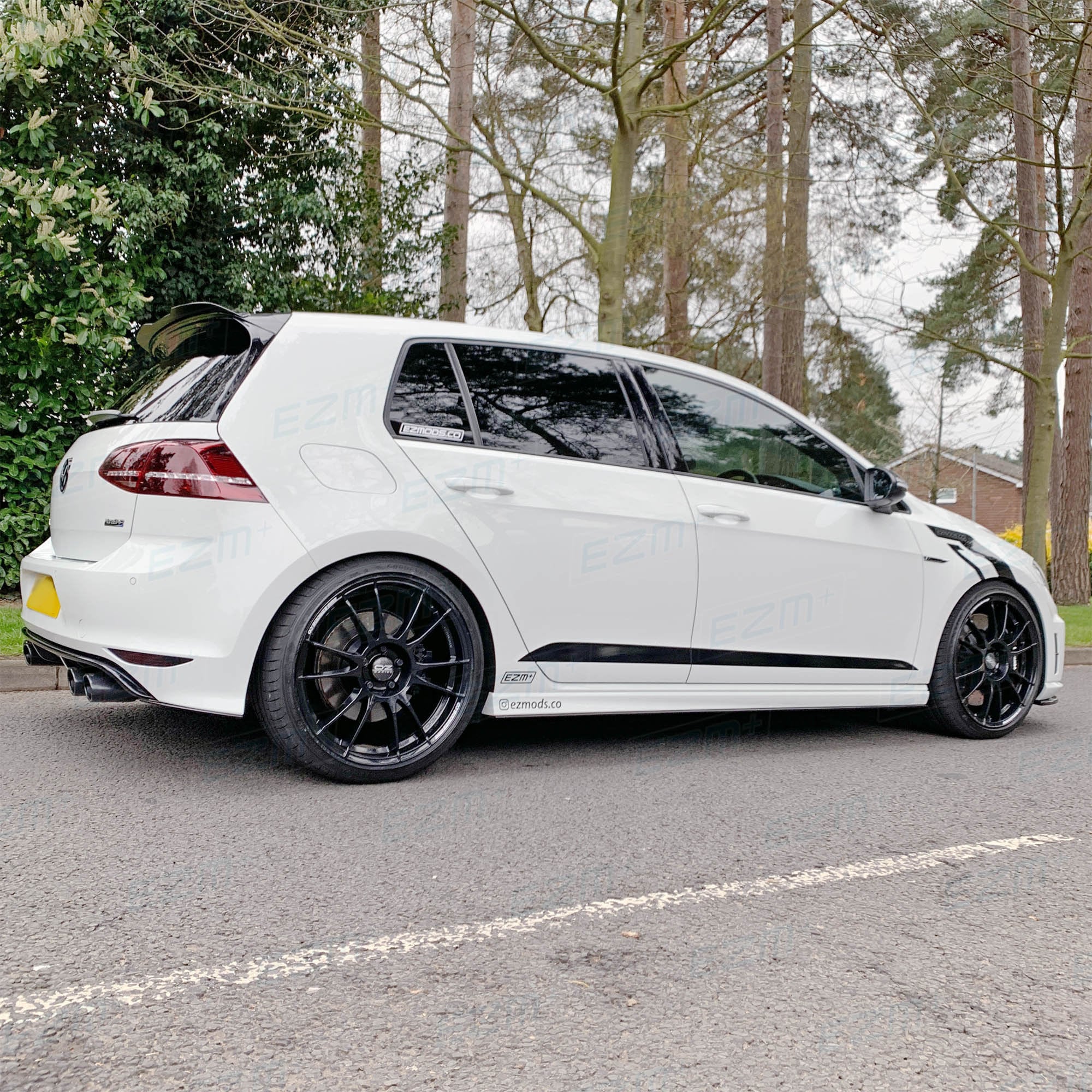 EZM Side Stripe Decals X 2 for VW Golf MK7 / MK7.5 Models R Gti Gtd Gte ...