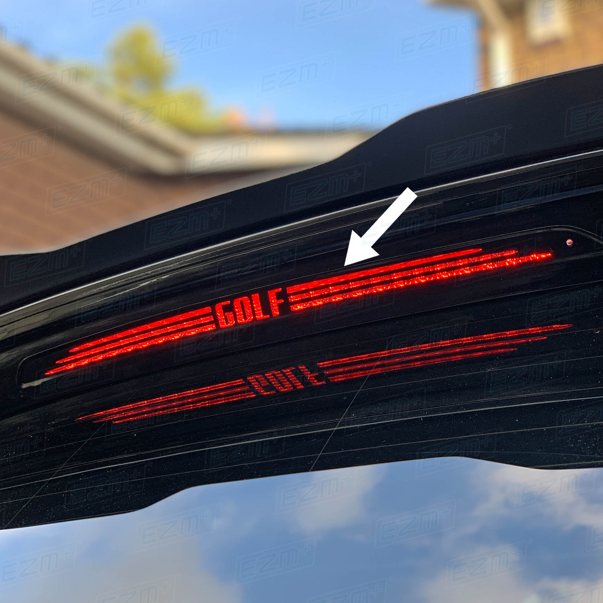 EZM 'GOLF' Brake Light Decal Sticker for VW Golf MK7 MK7.5 Gtd, Gti, R ...
