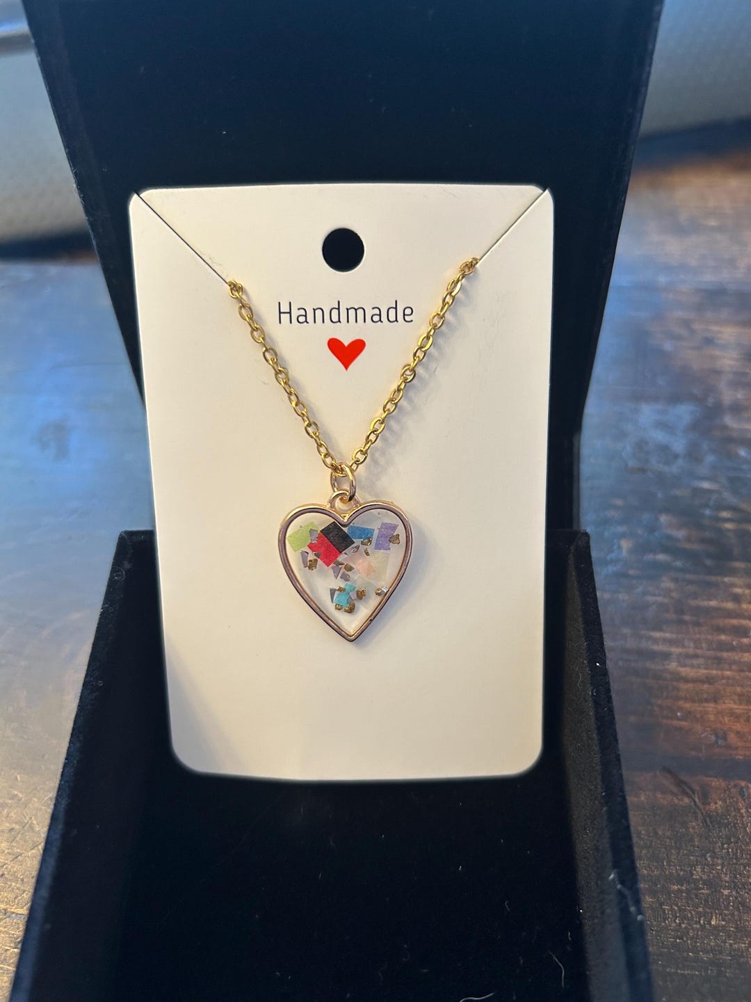 Eras Tour Confetti Necklace With Gold Flakes - Etsy