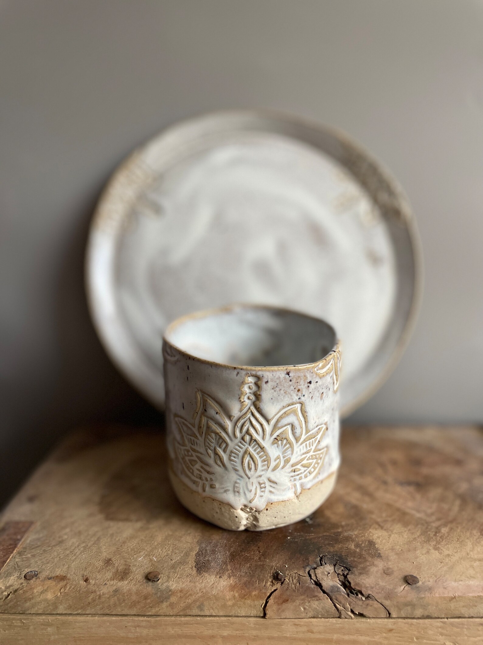 Ceramic Tableware White Set Pottery Handmade - Etsy