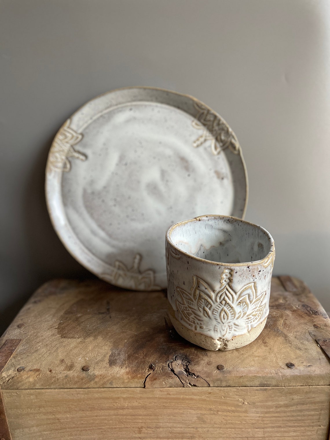 Ceramic Tableware White Set Pottery Handmade - Etsy