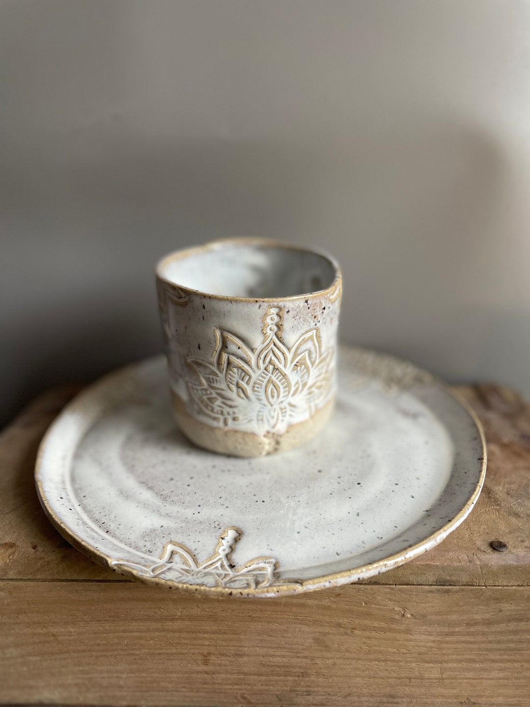 Ceramic Tableware White Set Pottery Handmade - Etsy