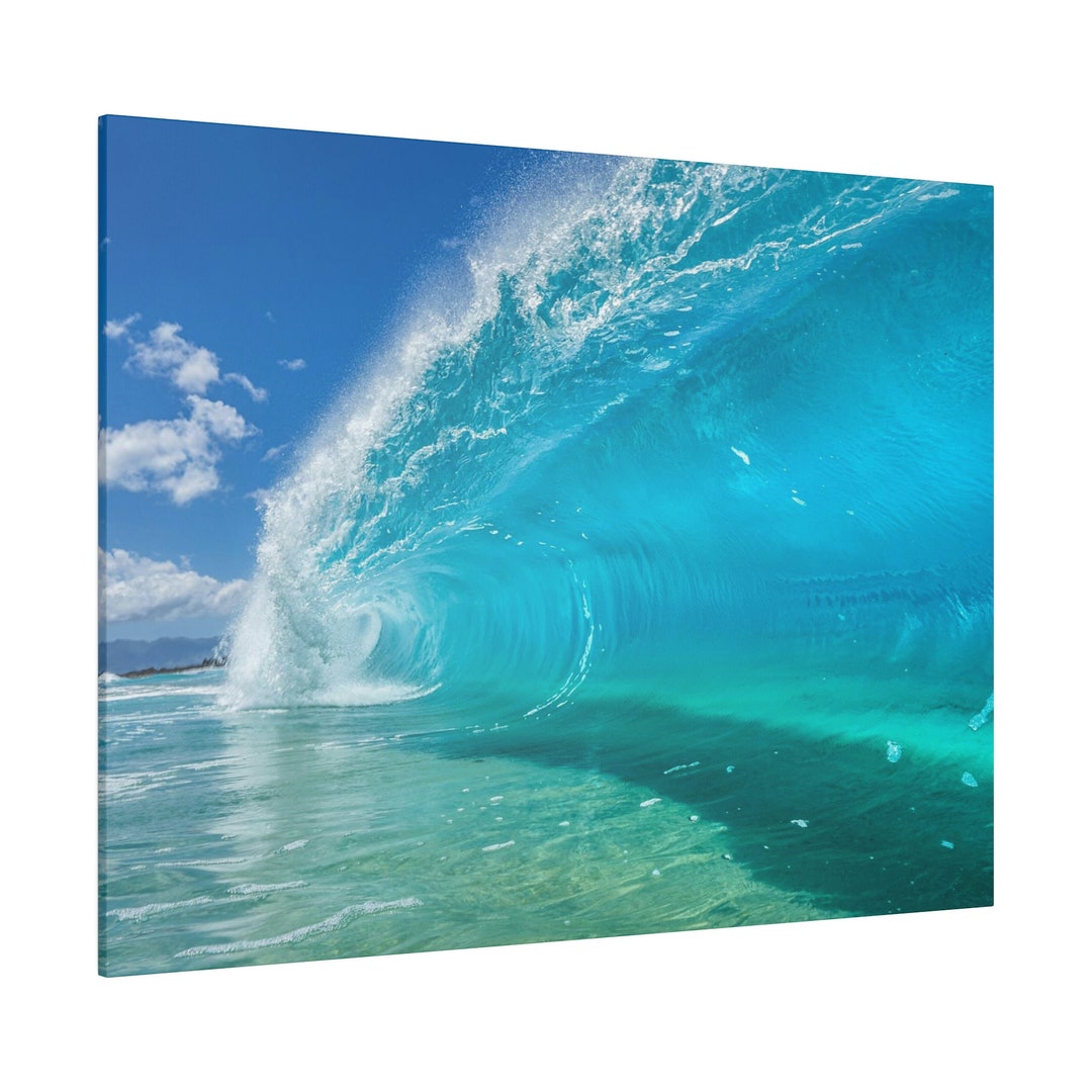 Ocean Canvas Art transluscent Wave an Original - Etsy