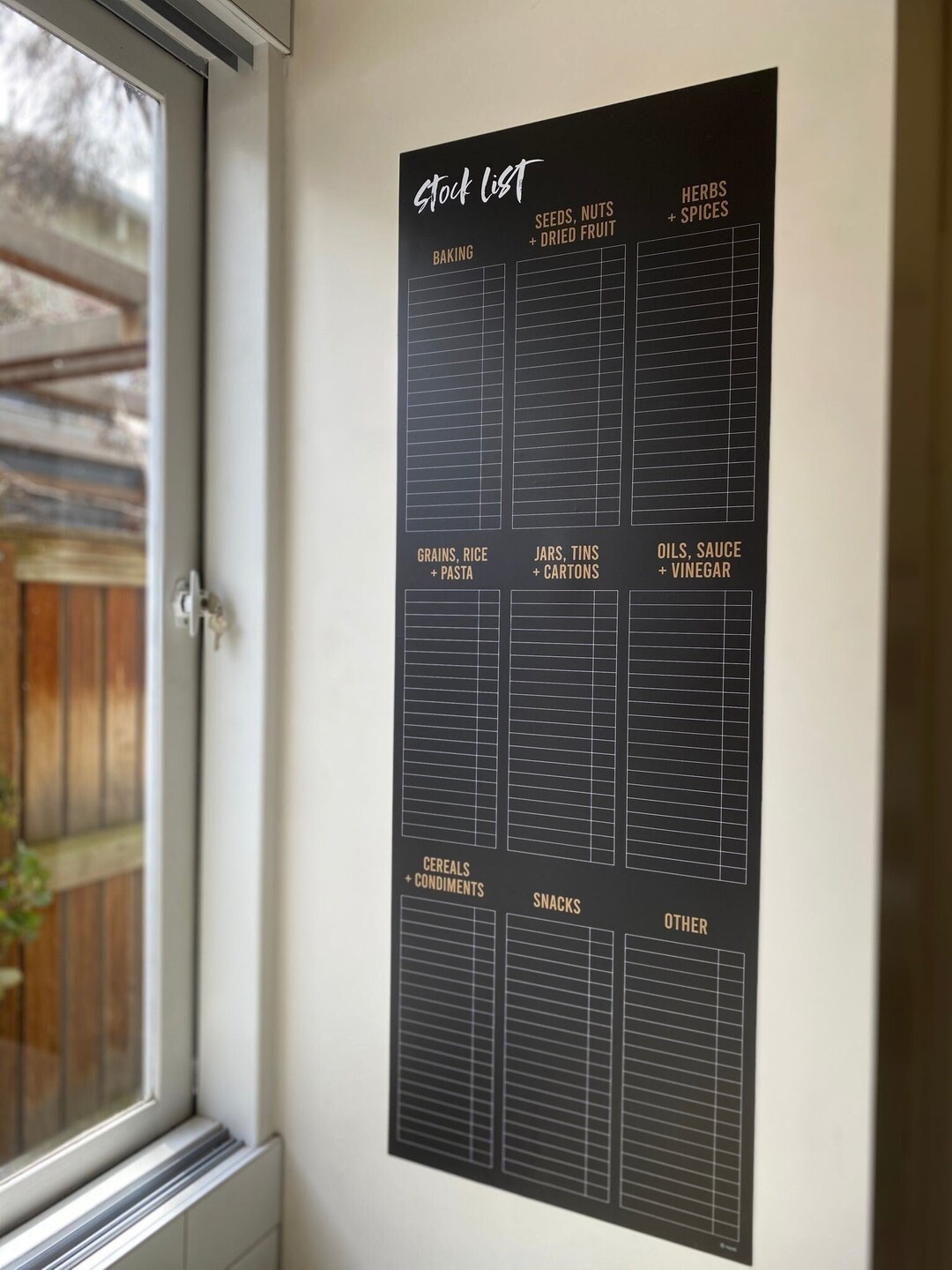 Pantry Organizer, Grocery List Chalkboard Vinyl Planner, Real-time ...
