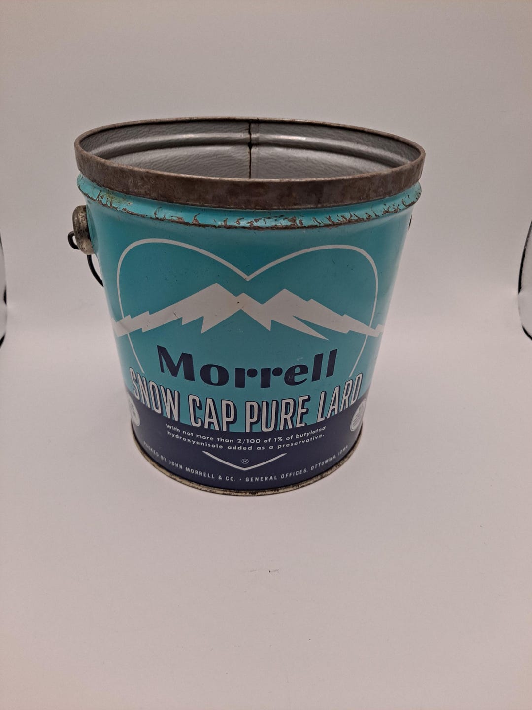 Vintage Morrell Lard Bucket Tin NO Lid - Etsy