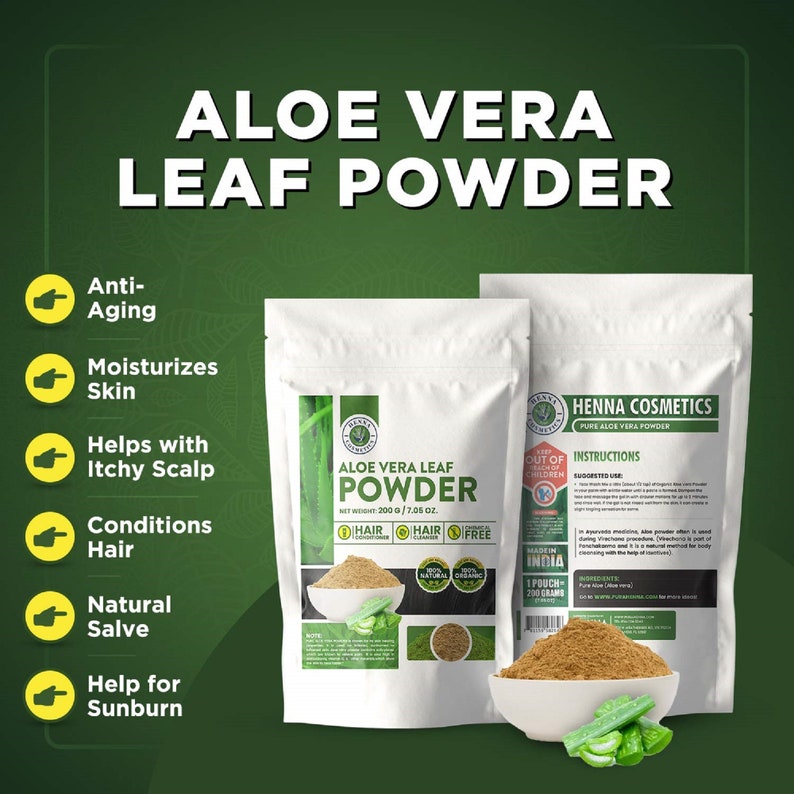 Aloe Vera Leaf Powder Aloe Barbadensis Moisturizer Juice | Etsy