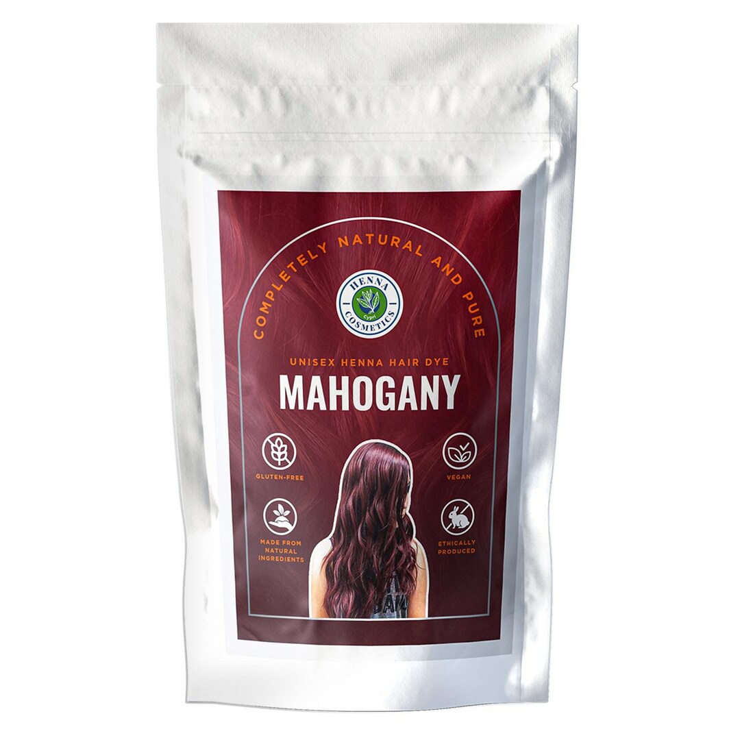 Mahogany Natural Hair Dye Kit Vibrant Colors With Pure Henna & Herbal ...