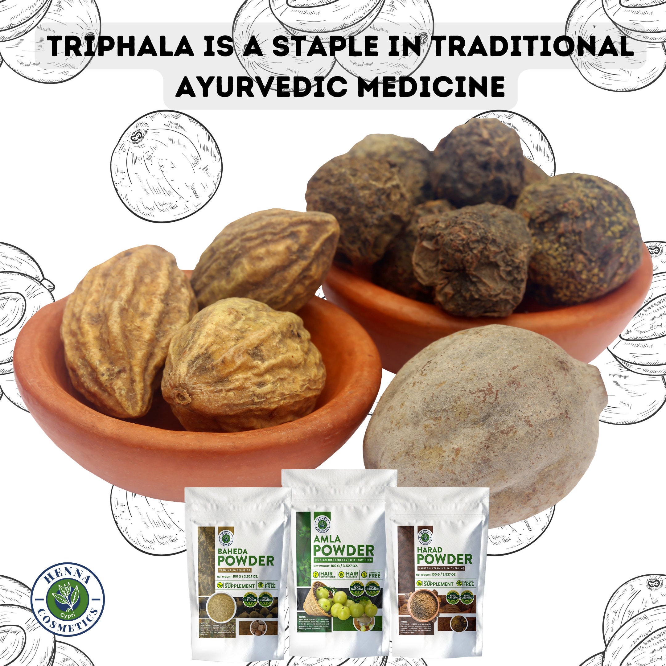 Harad Powder/terminalia Chebula/haritaki Herbal Supplement - Etsy