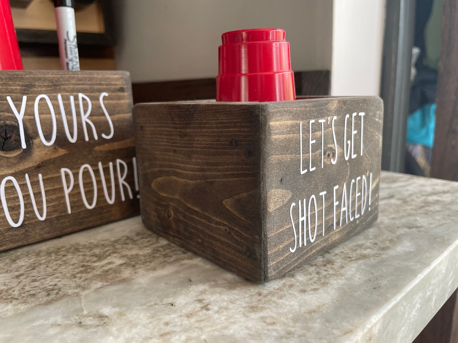Detached Shot Glass Holder With Cup Holder/ Mini Red Solo Cup - Etsy
