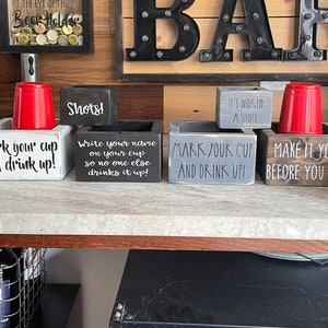 Detached Shot Glass Holder With Cup Holder/ Mini Red Solo Cup - Etsy