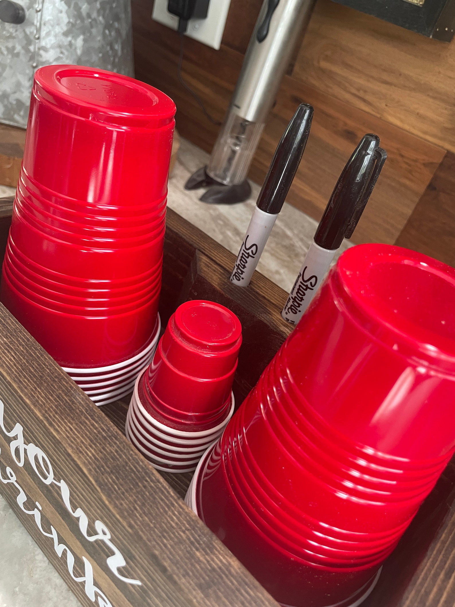 Double Solo Cup Holder/ Party Cup Dispenser/ Solo Cup and Mini - Etsy