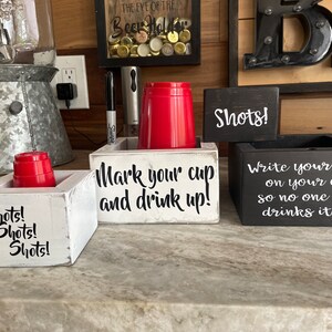 Detached Shot Glass Holder With Cup Holder/ Mini Red Solo Cup - Etsy