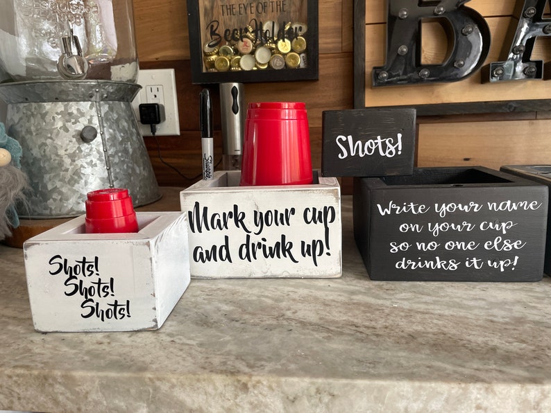 Detached Shot Glass Holder With Cup Holder/ Mini Red Solo Cup - Etsy