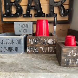 Detached Shot Glass Holder With Cup Holder/ Mini Red Solo Cup - Etsy