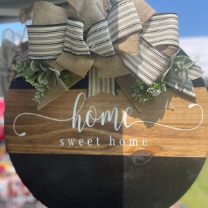 Round Welcome Front Door Sign/round Signs/hello/home Sweet - Etsy