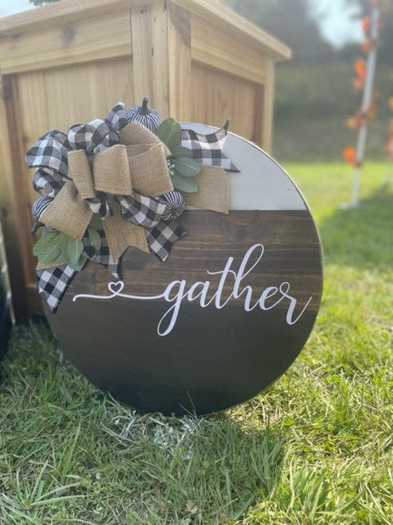 Round Welcome Front Door Sign/round Signs/hello/home Sweet - Etsy