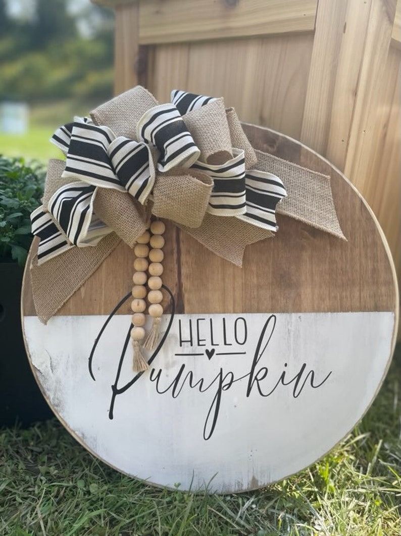 Round Welcome Front Door Sign/round Signs/hello/home Sweet - Etsy