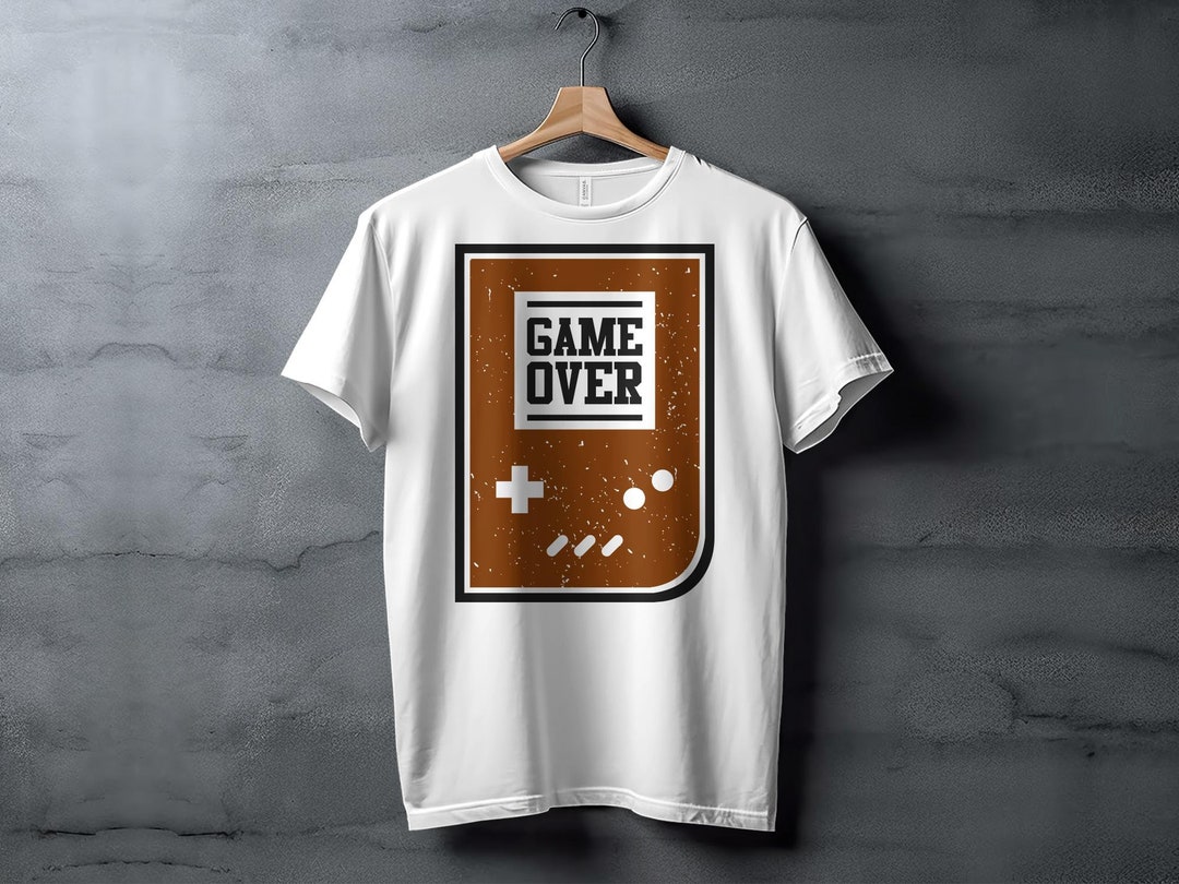 Game Over T-shirt Gaming Tee Gaming Shirt Retro Gaming - Etsy