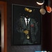 Skeleton KING Entrepreneur Art Print on Canvas - Modern Wall Art - Man ...