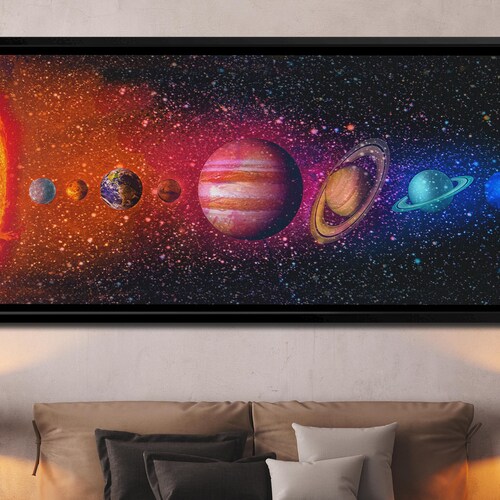 SOLAR SYSTEM Art Print on Canvas Classroom Outer Space - Etsy