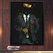 Skeleton KING Entrepreneur Art Print on Canvas - Modern Wall Art - Man ...