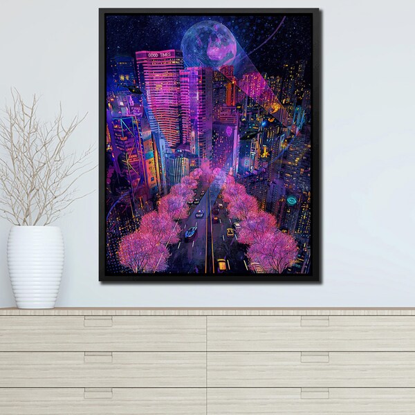 Vaporwave Cyberpunk Poster - Etsy