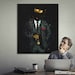 Skeleton KING Entrepreneur Art Print on Canvas - Modern Wall Art - Man ...
