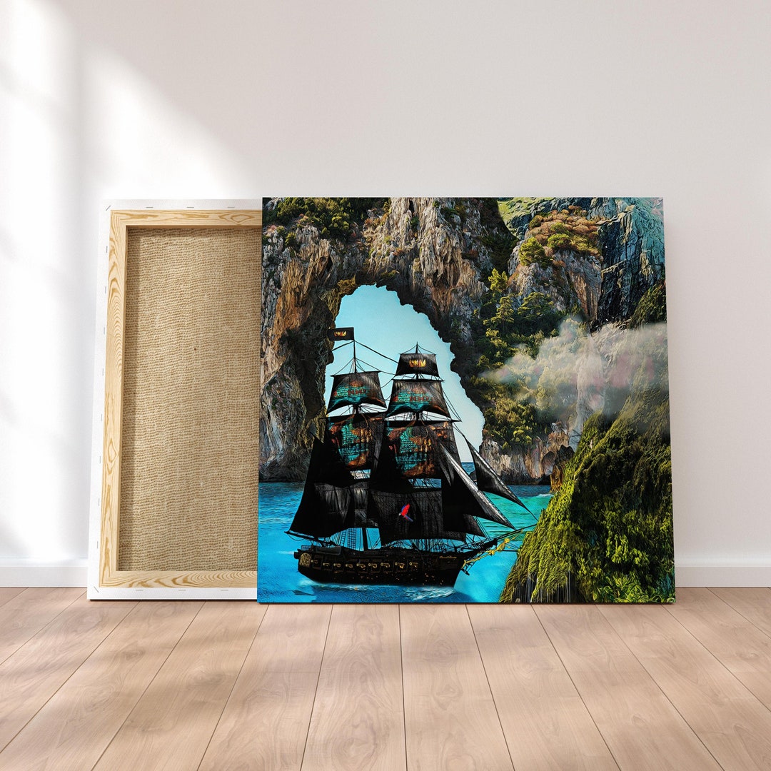 PIRATE SHIP PRINT - Ocean Wall Art - Ocean Art - Kids Room Decor ...