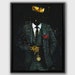 Skeleton KING Entrepreneur Art Print on Canvas - Modern Wall Art - Man ...