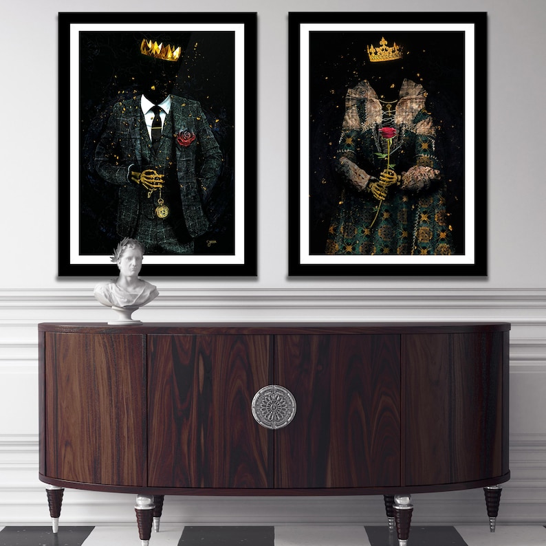 Eternal Royalty King and Queen Fine Art Print on Semigloss | Etsy